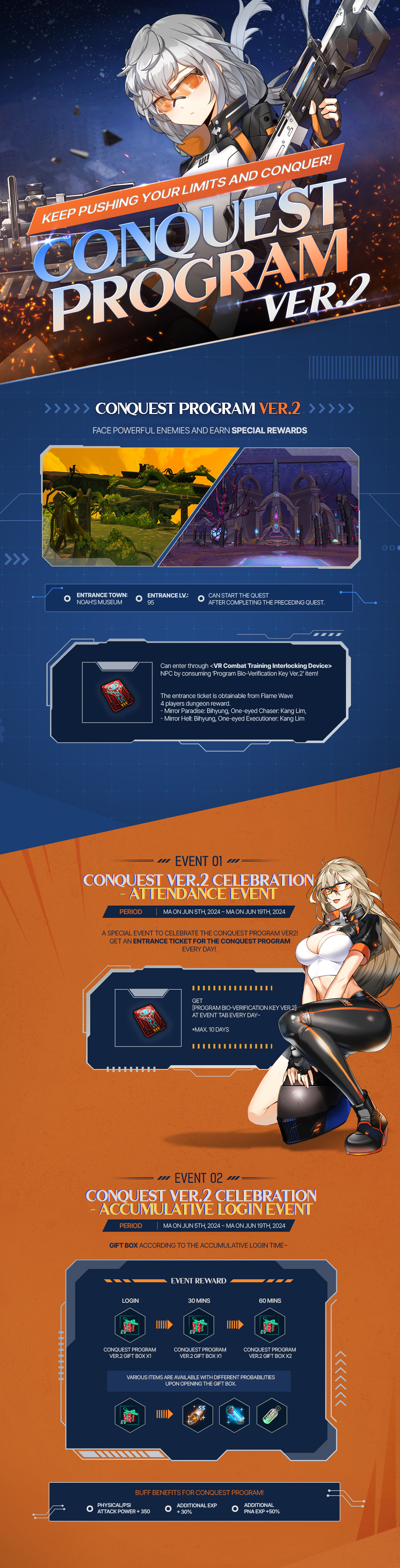 Conquest Program Ver.2 Opens with Celebration Events!